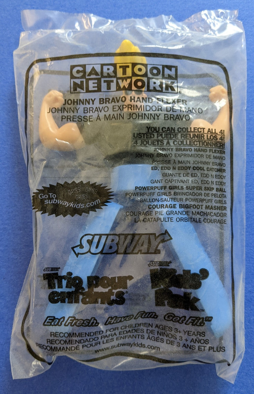 2004 Subway Cartoon Network - Hand Flexer Johnny Bravo – WYN Collectibles